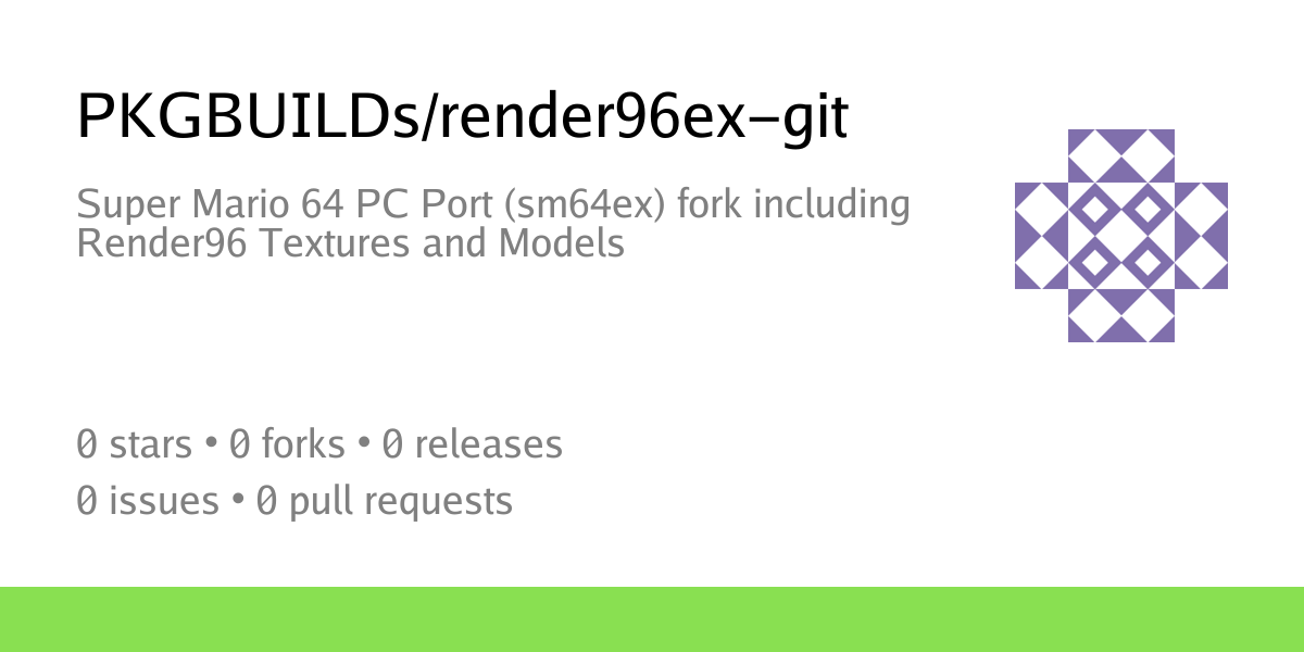 PKGBUILDs/render96ex-git: Super Mario 64 PC Port (sm64ex) fork including Render96 Textures and ...